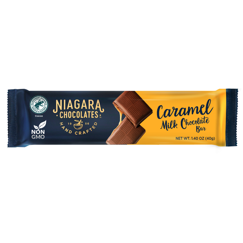 Caramel 1.4oz Milk Chocolate Bars (16 count) – niagarachocolates