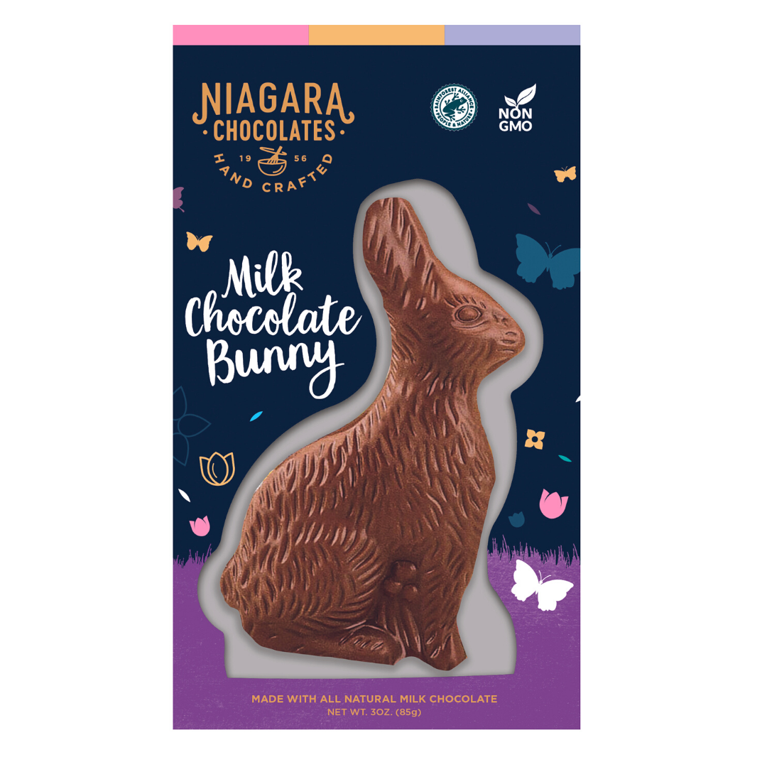 Milk Chocolate Semi-Solid Bunny in a Box (3oz) – niagarachocolates